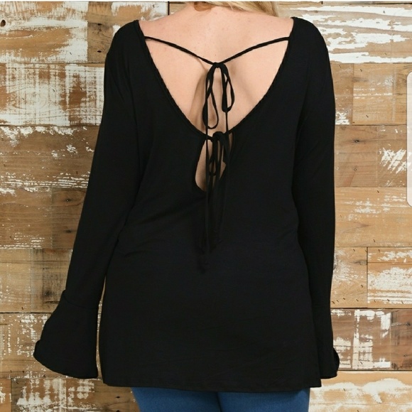Bellino Clothing | Tops | New Arrival Plus Size Open Back Tunic | Poshmark